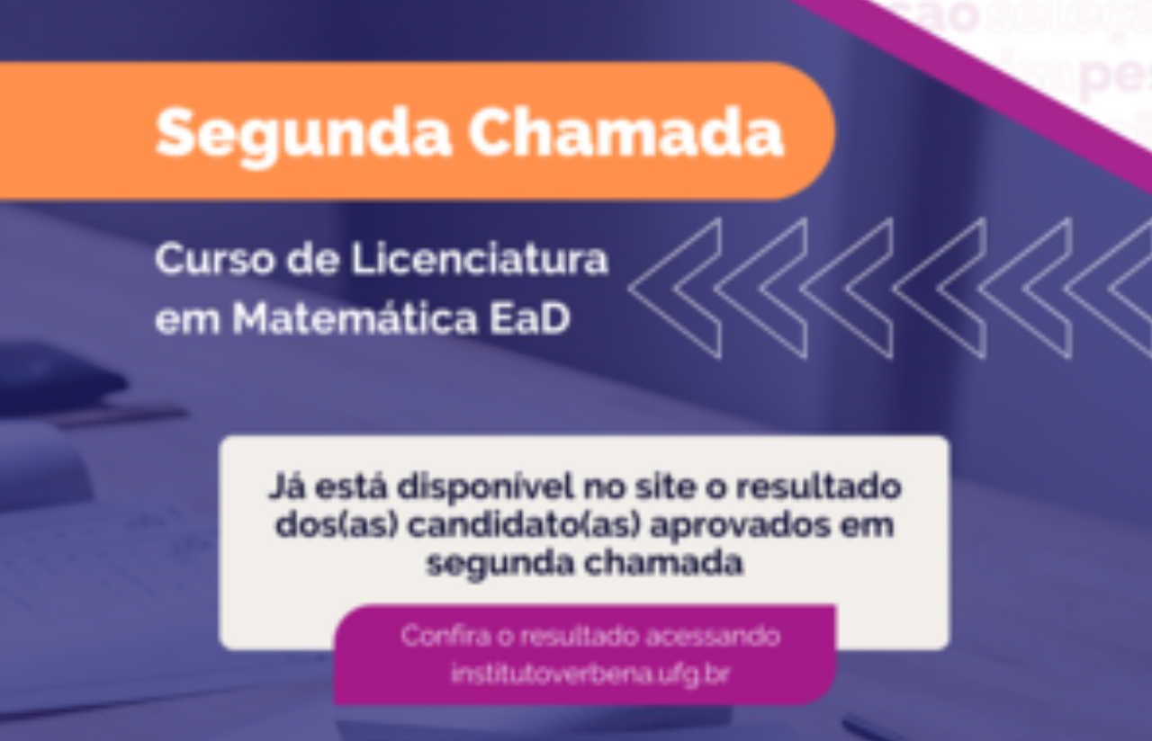 Instituto Verbena divulga 2ª chamada para aprovados em Matemática EaD ... Instituto Verbena divulga 2ª chamada para aprovados em Matemática EaD ...